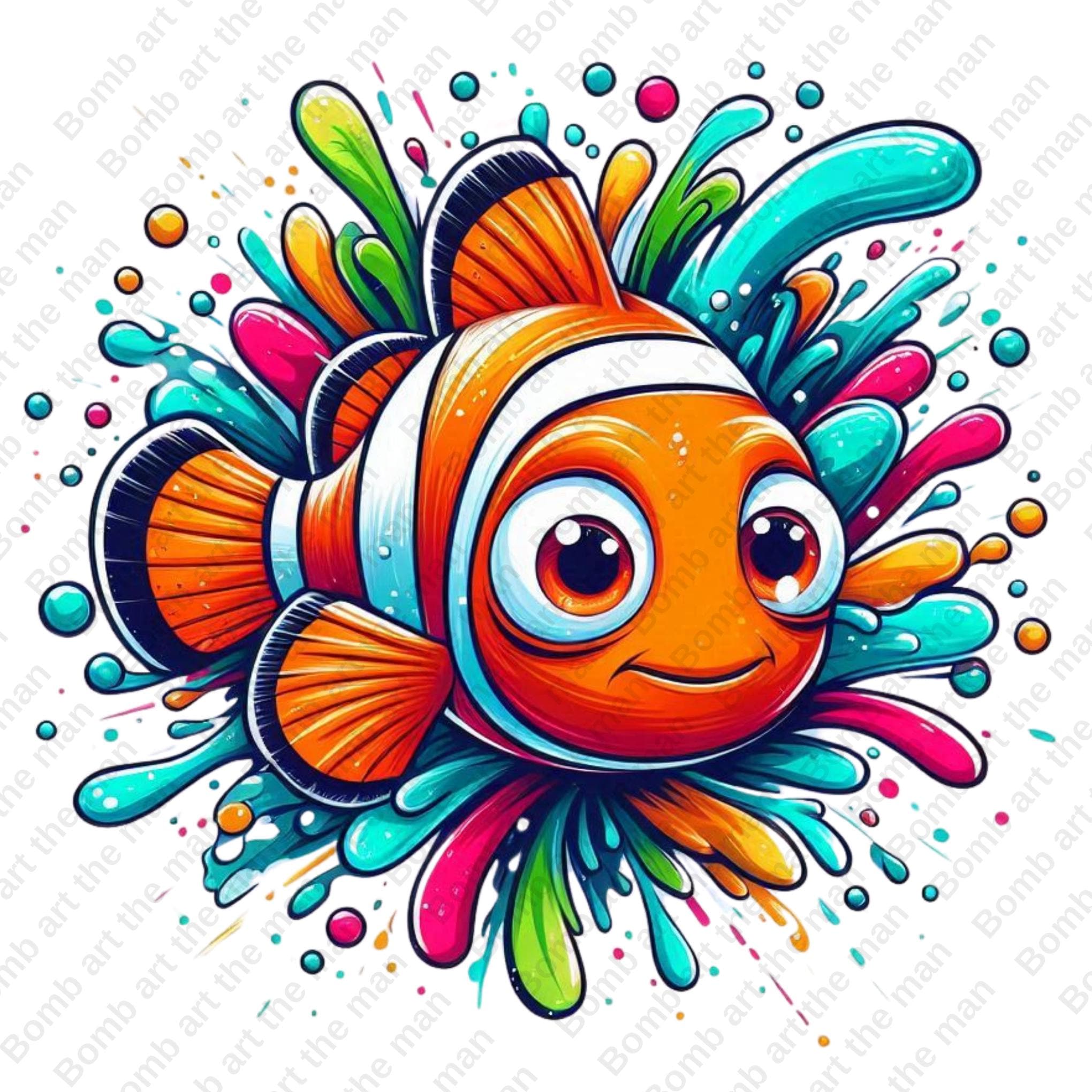 Finding Nemo Png, Finding Nemo Clipart, Nemo Color Splash Design ...