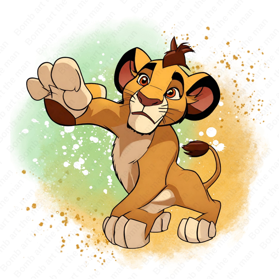 Cute Simba Clipart, Lion King Png, Simba Watercolor Image - Etsy