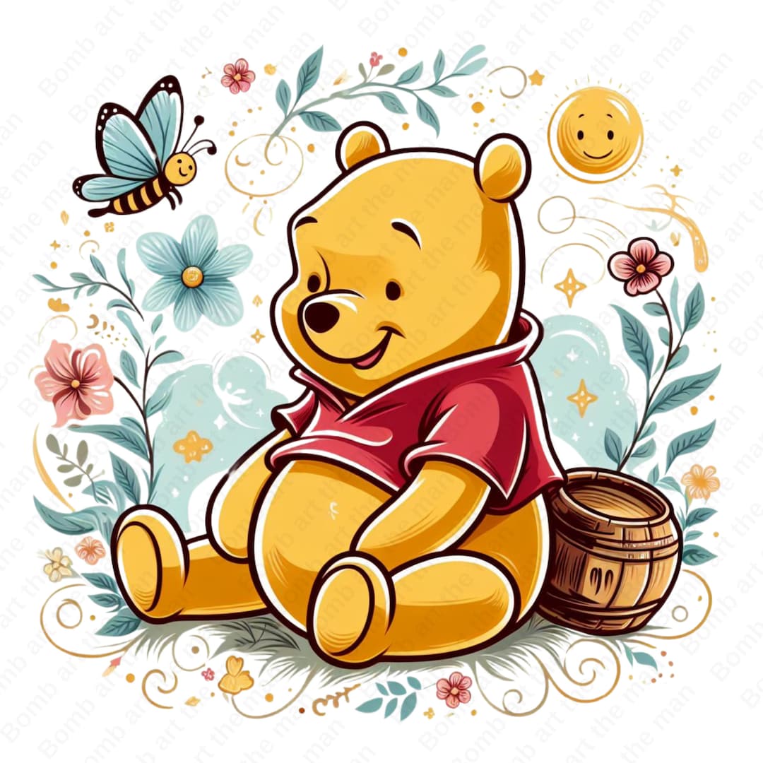 Winnie the Pooh Clipart, Winnie the Pooh Png, Cute Cartoon Design ...