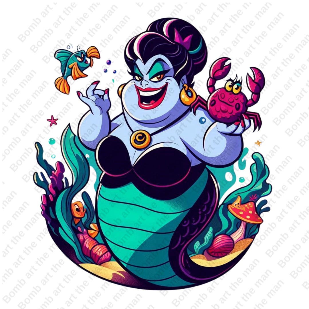 Villain Ursula Clipart, Princess Ariel Png, Sea Witch Png, the Little ...