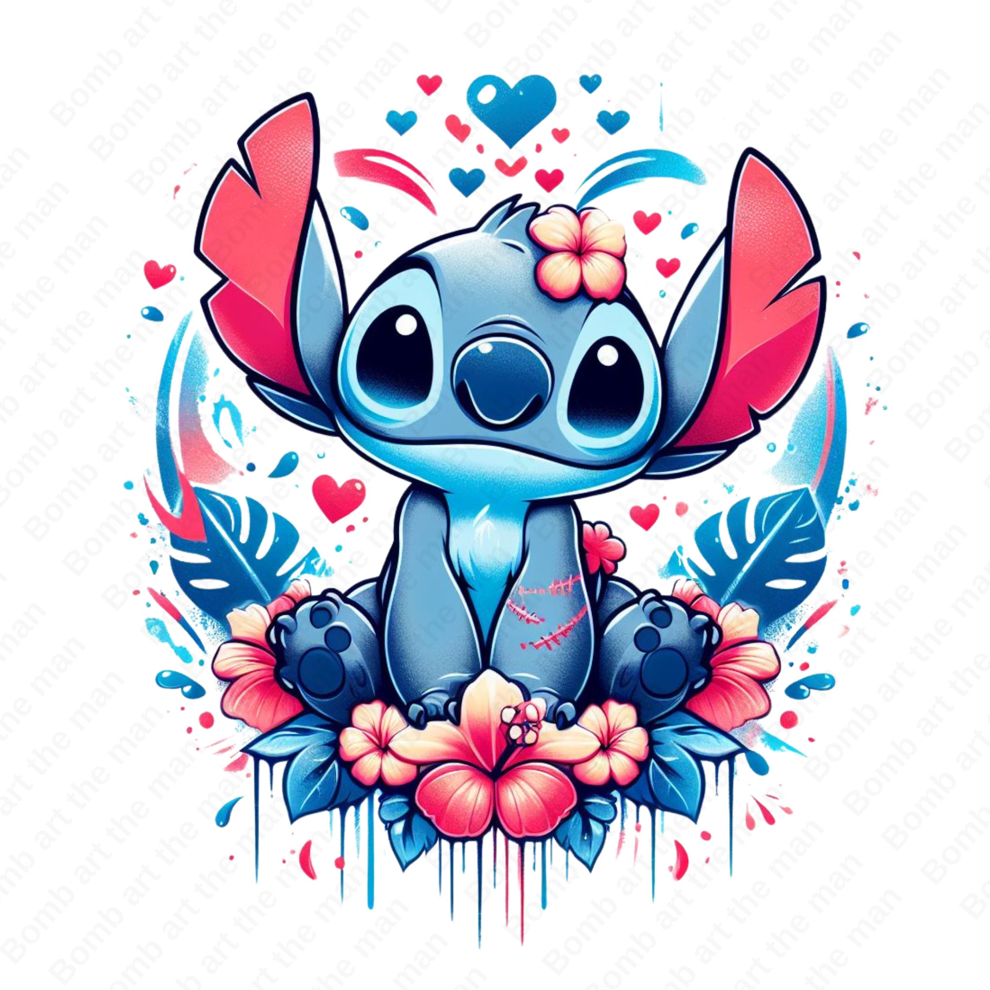 Stitch Love Clipart, Stitch Png, Cute Stitch Design - Etsy