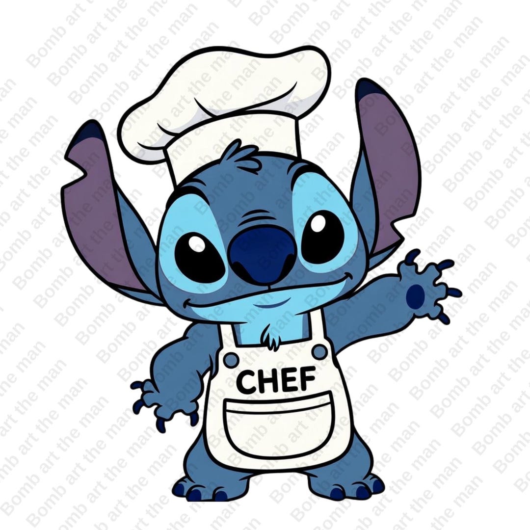 Stitch Kitchen Chef Clipart, Stitch Chef Png, Cute Kitchen Clipart ...