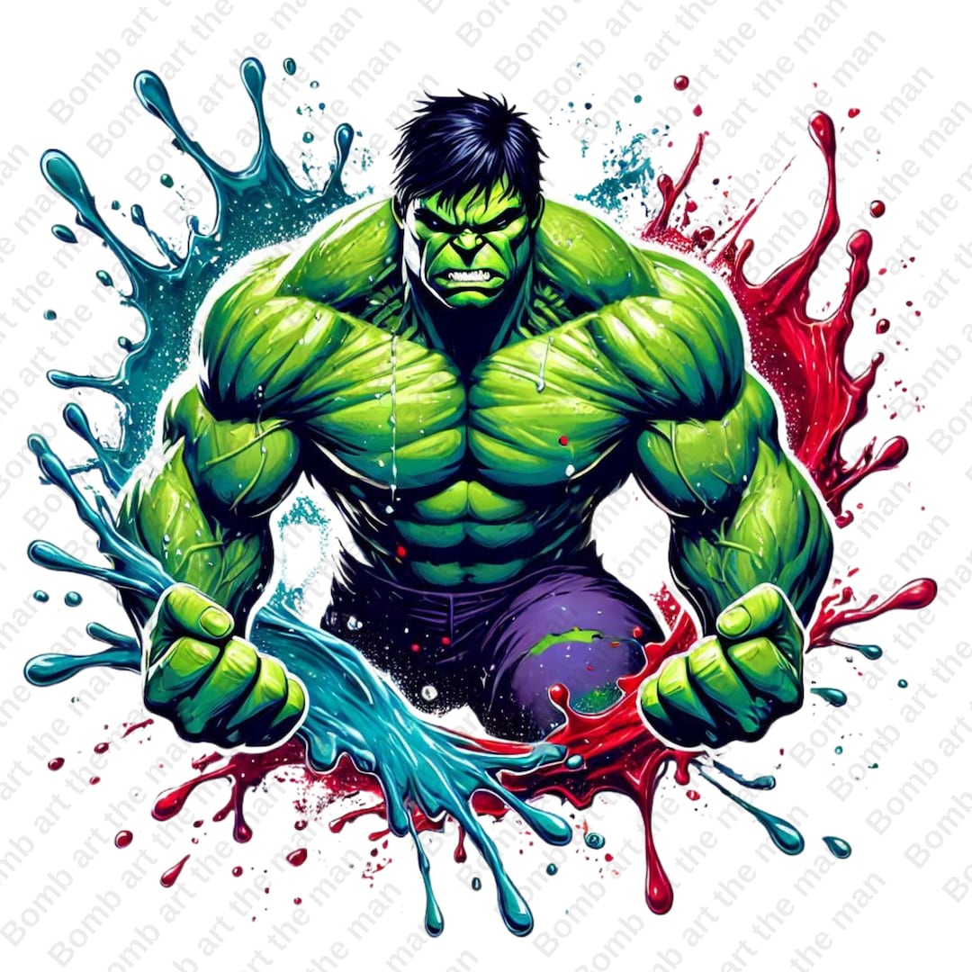 Hulk Png, Hulk Clipart, Super Hero Png, Hulk Splash Design, Transparent ...
