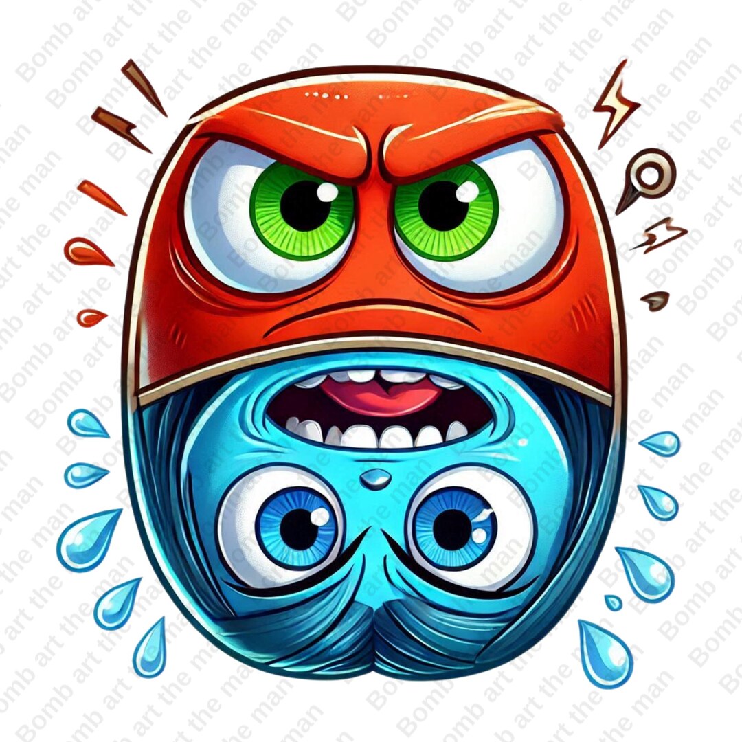 Inside Out Clipart, Anger and Sadness, Inside Out Png, Instant Download ...