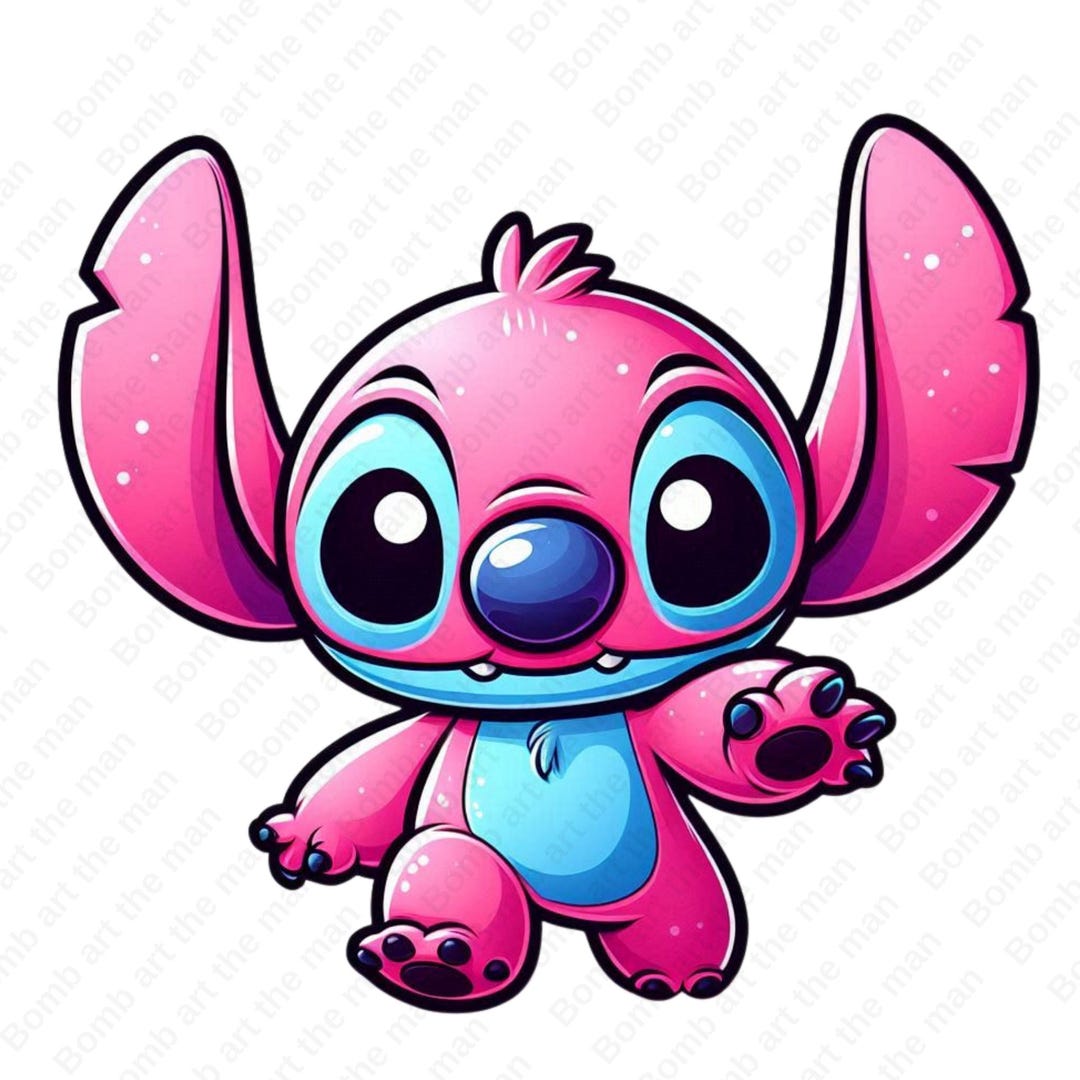 Cute Atitch Angel Clipart, Stitch Angel Png, Stitch Pink Clipart ...