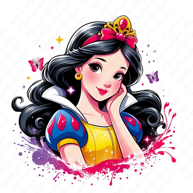 Snow White Clipart, Princess Png, Snow White Png, Princess Splash ...