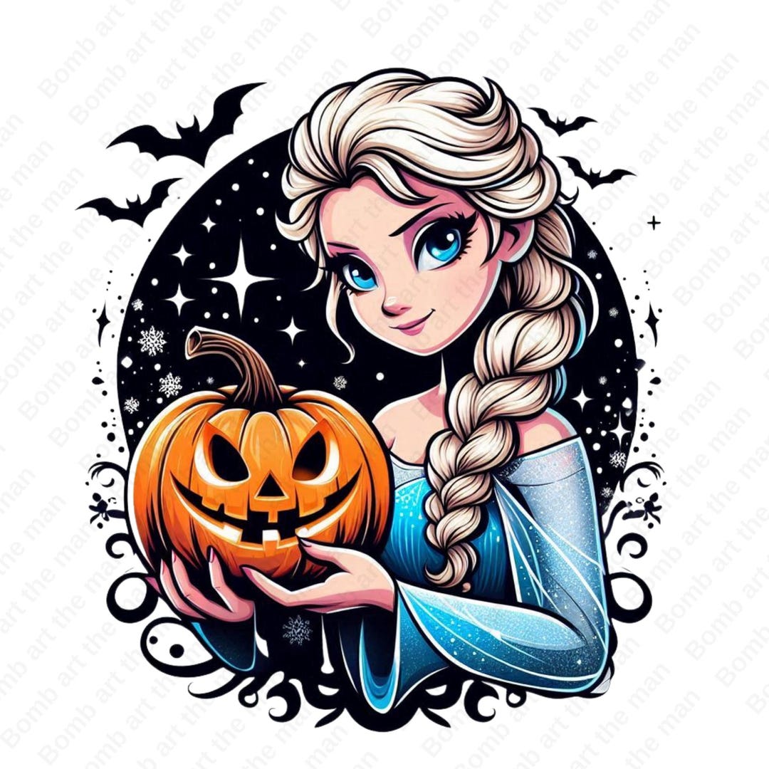 Halloween Clipart, Princess Elsa Clipart, Happy Halloween, Pumpkin ...