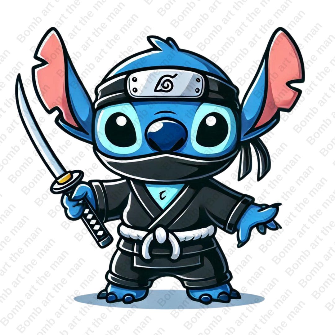 Ninja Stitch Clipart, Stitch Png, Cute Cartoon Character, Transparent ...