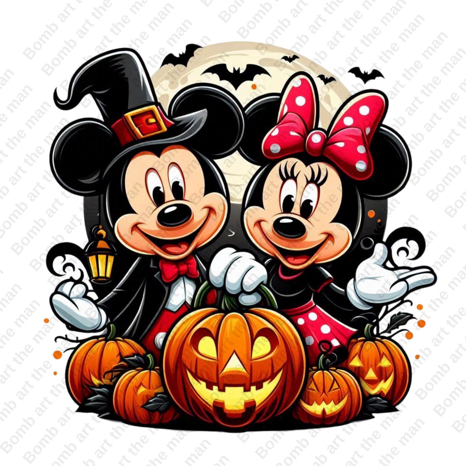 Mickey Mouse Halloween Clipart, Minnie Mouse Clipart, Happy Halloween ...