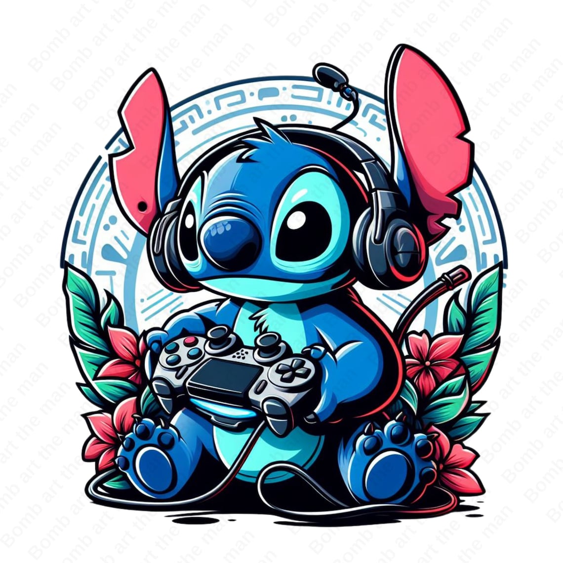 Stitch Gamer Clipart, Gamer Stitch Png, Cute Stitch Png, Transparent ...