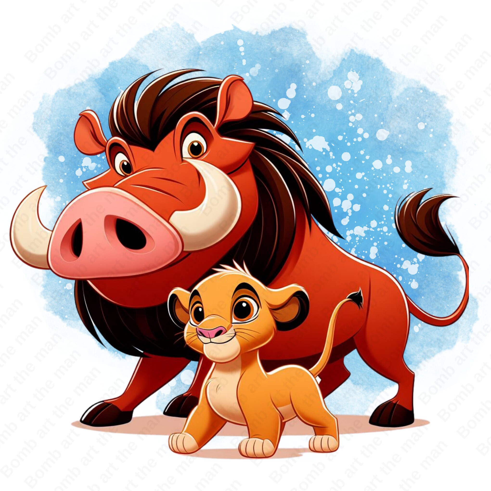 Pumba and Simba Clipart, the Lion King Png, Pumba Png, Simba Png - Etsy
