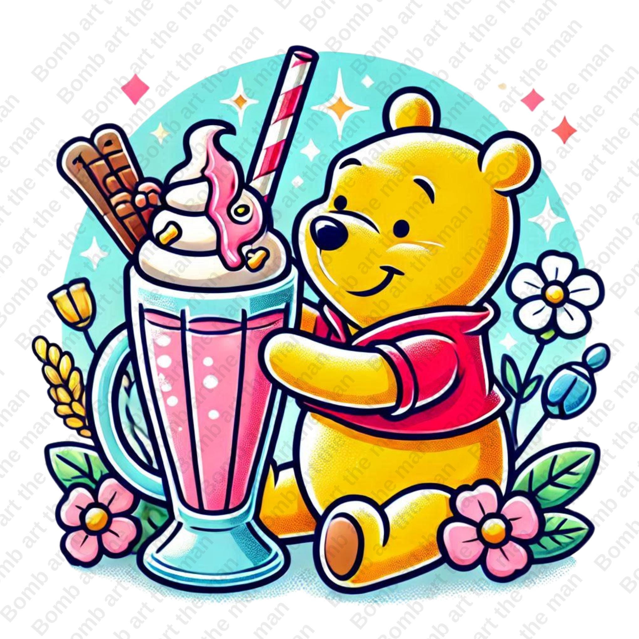 Winnie the Pooh Milkshake Clipart, Winnie the Pooh Kitchen Png, Cute ...