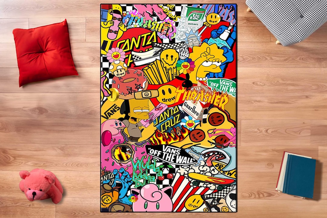 Skateboard Rug,teens Room Rug,skateboard,rug,room Rug,gift Him,gift ...
