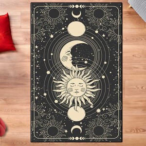 Sun Moon Rug,sun Rug, Moon Rug, Cloud Rug, Starry Rug, Mystical Theme ...