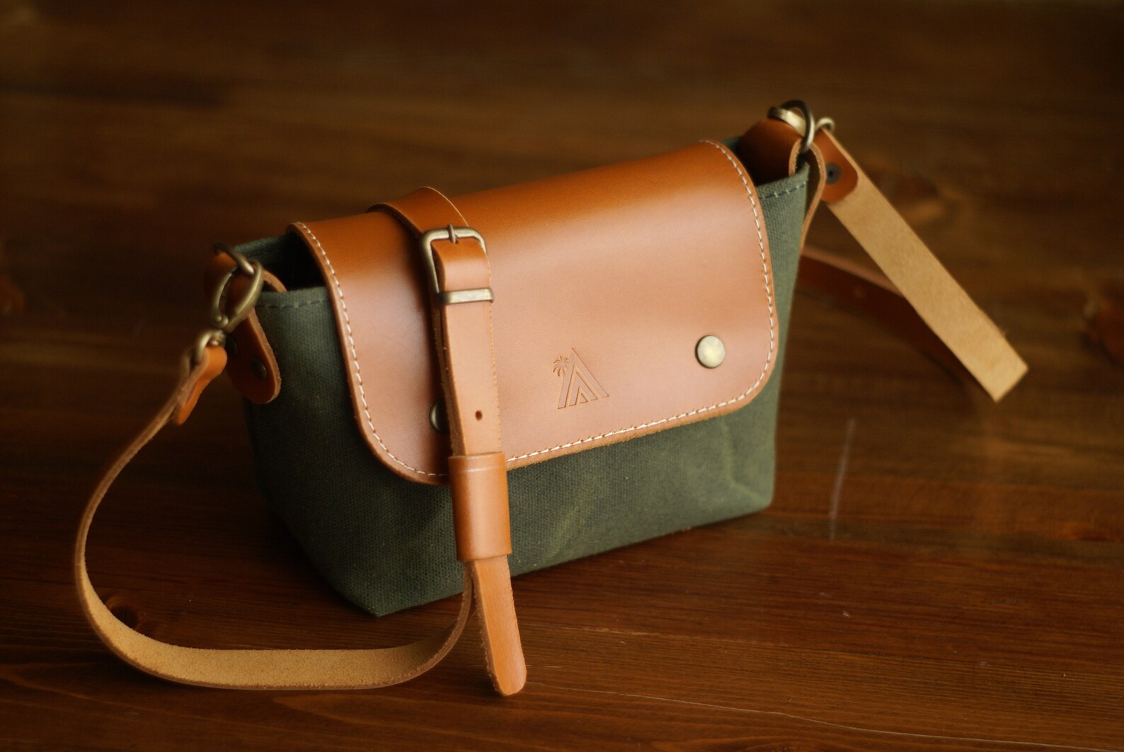 Mini Tote Bag Hand Made Mini Tote Bag Leather Tote Bag Cinnamon and ...