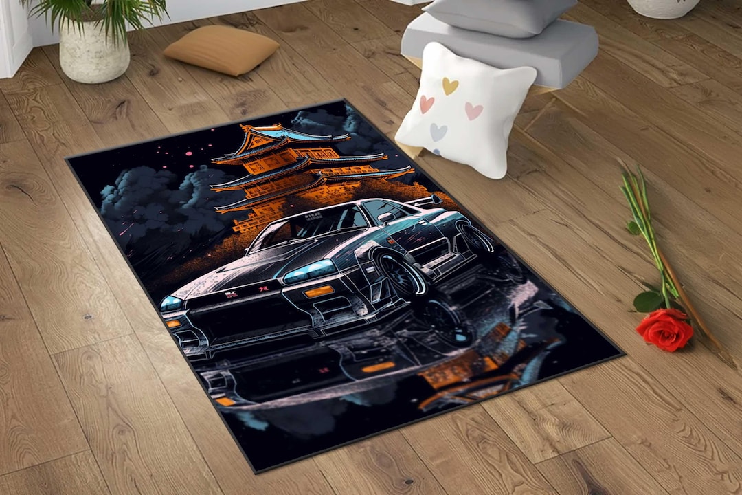JDM Car Tuners Rug, Japanese Car Rug, Car Rug, Racing, Jdm Car Rugs ...