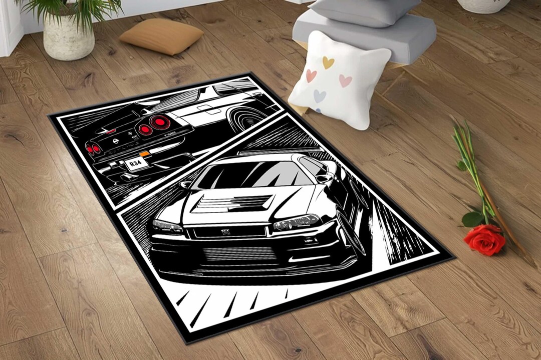 JDM Car Tuners Rug, Japanese Car Rug, Car Rug, Racing, Jdm Car Rugs ...