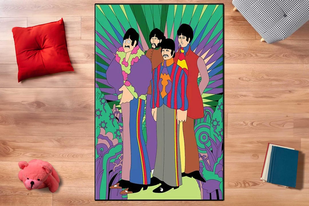 The Beatles Rugs, Beatles Rug, the Beatles Decor Rug, Beatles Room ...