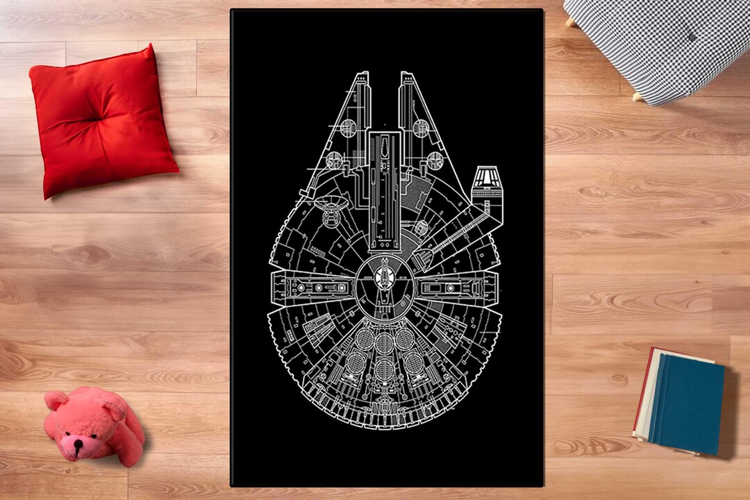 Star Wars Spaceship Plans Rug, Star Wars Rug, Darth Wader Rug, Darth ...