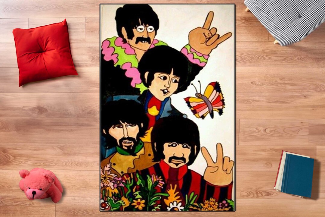 Beatles Rug, the Beatles Decor Rug, Gift for Beatles Lover, the Beatles ...