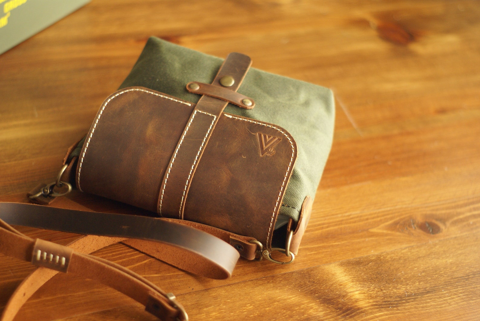 Mini Tote Bag Hand Made Mini Tote Bag Leather Tote Bag Cinnamon and ...