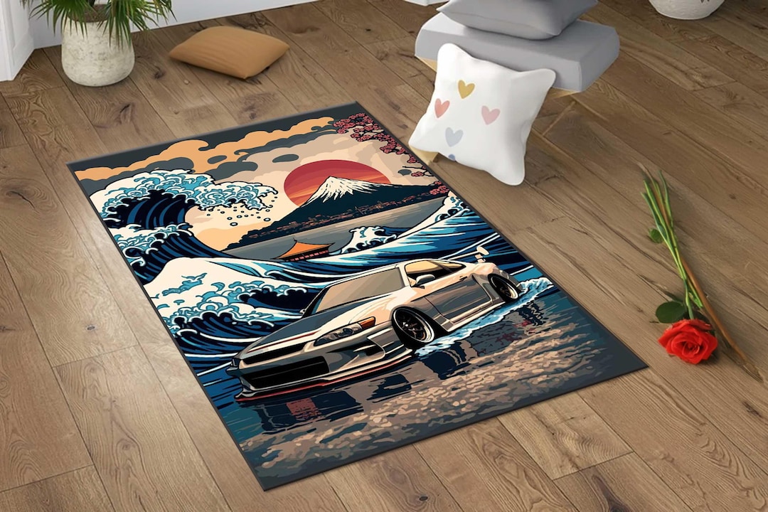 JDM Car Tuners Rug, Japanese Car Rug, Car Rug, Racing Rug, Jdm Car Rugs ...