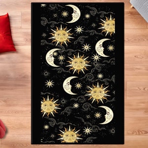 Sun Moon Rug,sun Rug, Moon Rug, Cloud Rug, Starry Rug, Mystical Theme ...