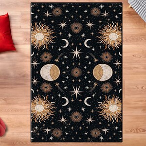 Sun Moon Rug,sun Rug, Moon Rug, Cloud Rug, Starry Rug, Mystical Theme ...