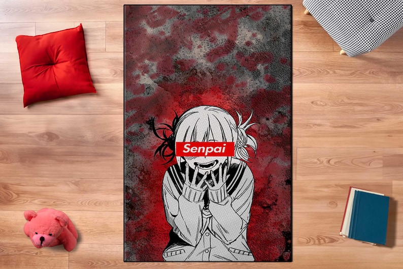 Anime Girl Rug, Waifu Material, Senpai, Ahegao Rug, Manga Decor, Ahegao ...