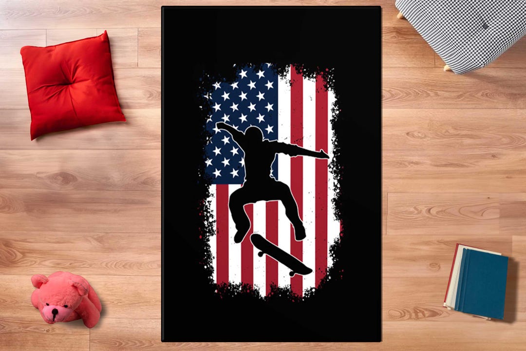 Skateboard Rug,sports Rug,teens Room Rug,skateboard,rug,room Rug,gift ...