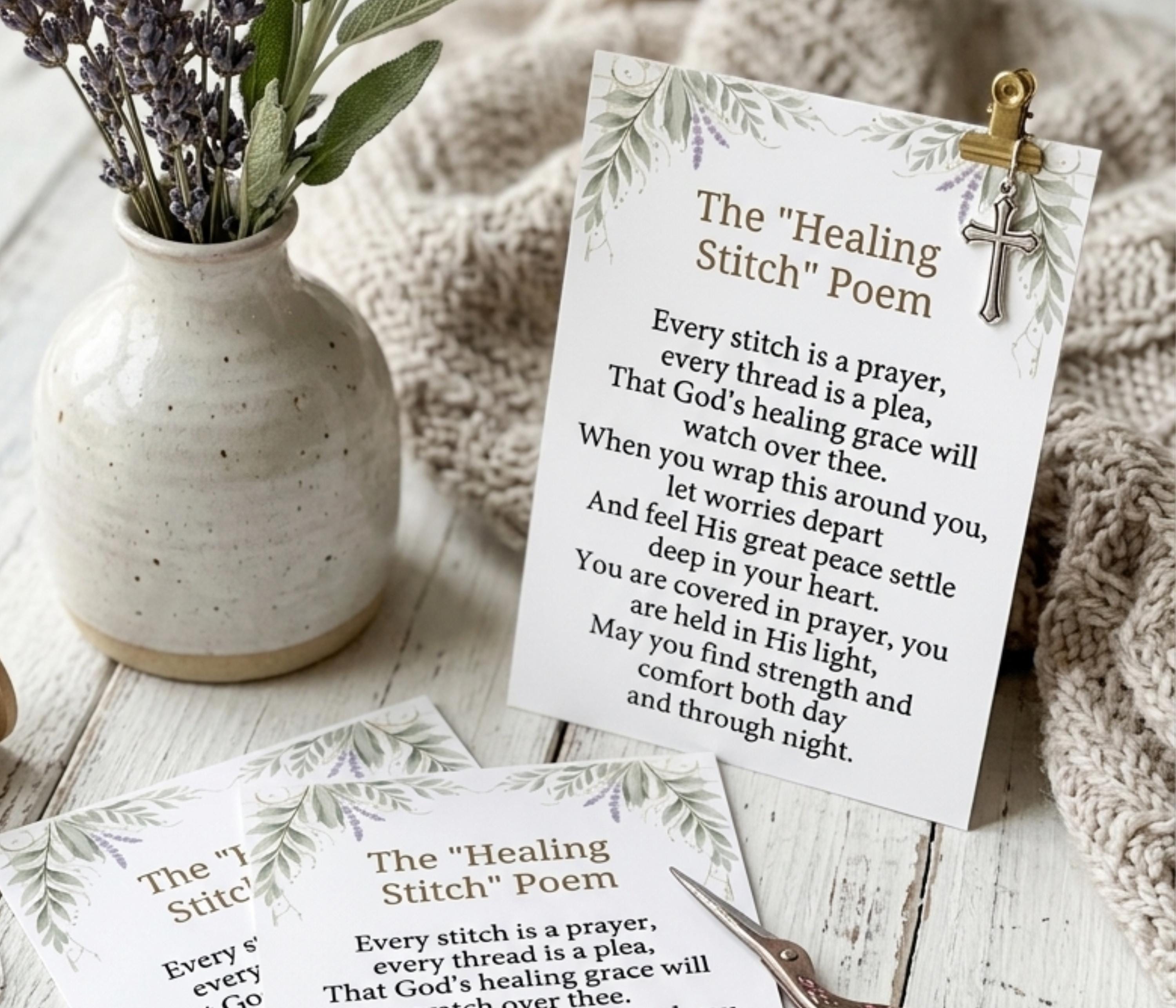 Prayer Quilt and Shawl Pocket Prayer Cards, Printable Gift Tag, for ...