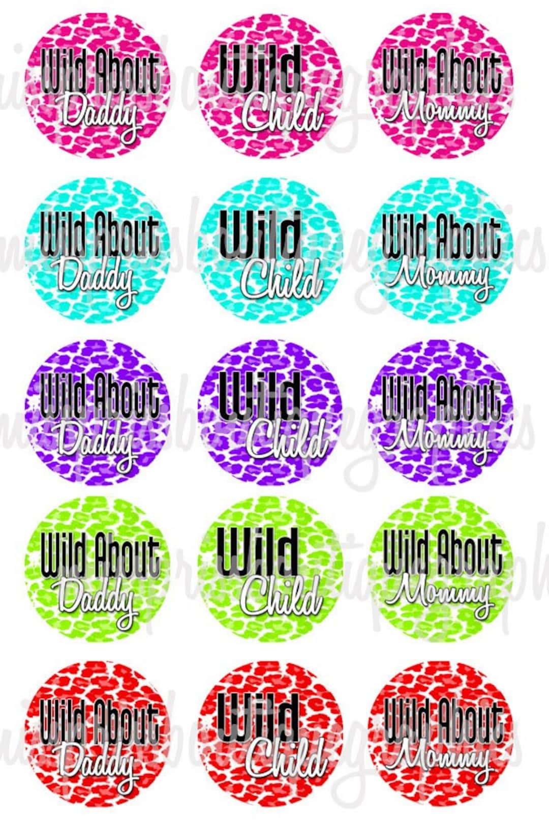 4x6 - WILD ABOUT SAYINGS - Instant Download - One Inch Bottle Cap ...
