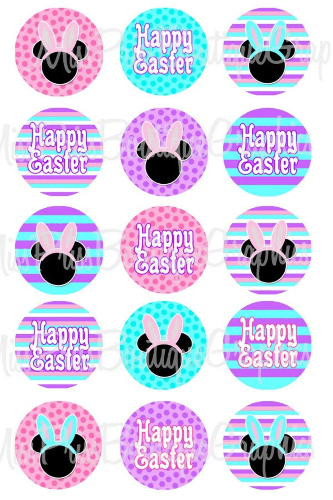 4x6 - EASTER MINNIE- Instant Download - Minnie Inspired Easter Holiday ...