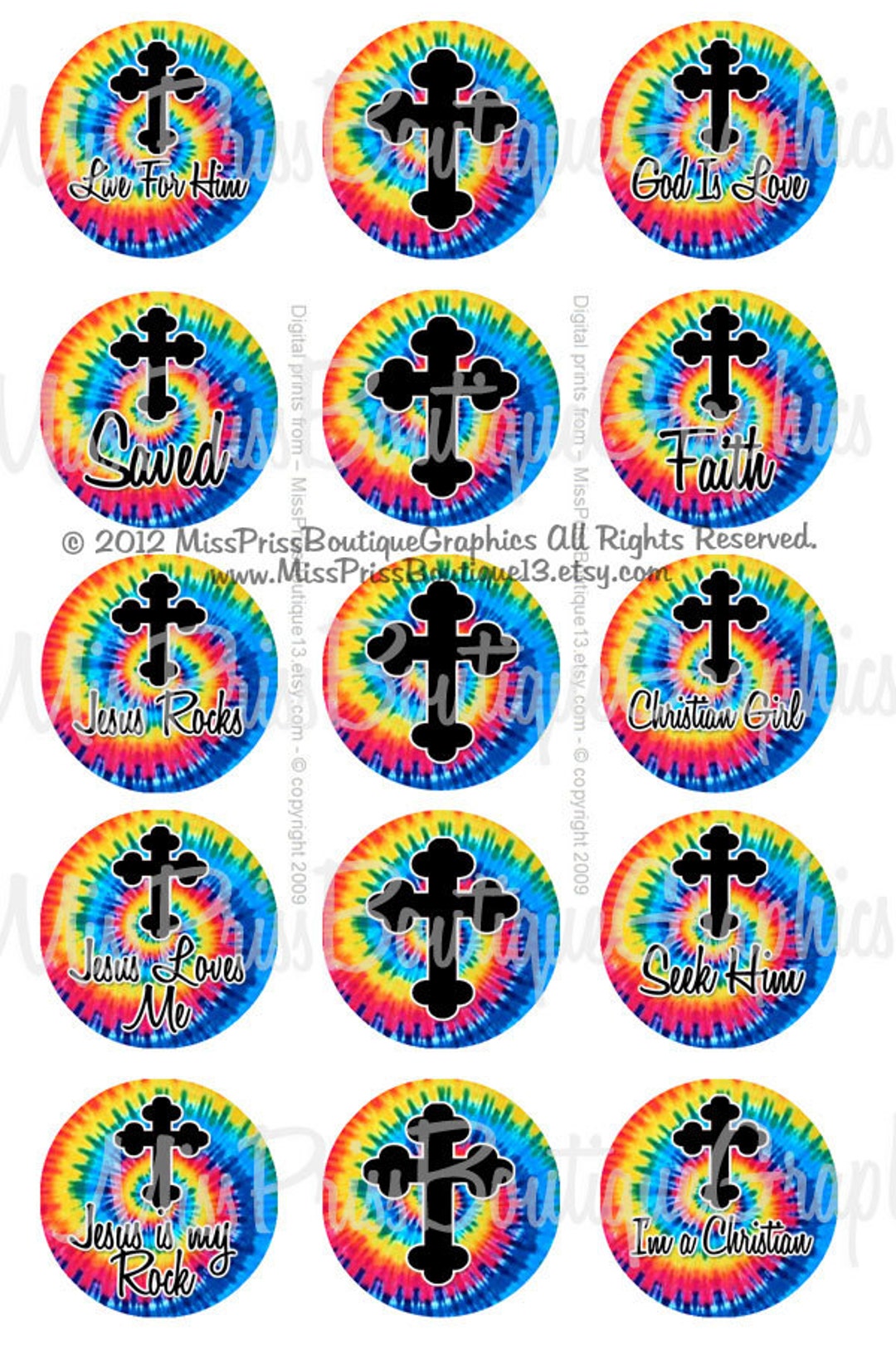 4x6 - GROOVY CHRISTIAN GIRL - Instant Download - One Inch Bottlecap ...
