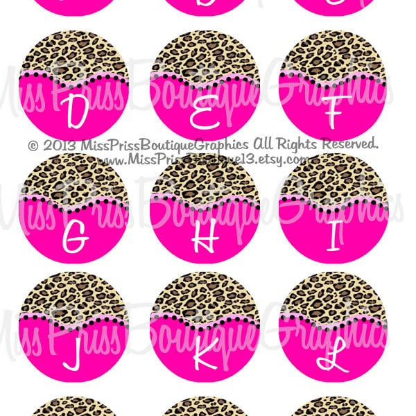 Cheetah Print Letters 4 Inch - Etsy