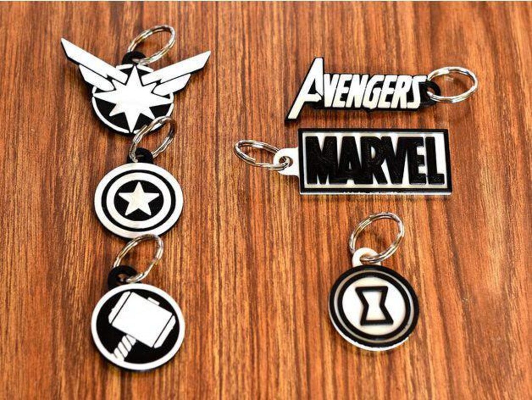 Avengers Keychains Stl Easy to Print at Home Marvel Stl Bundles - Etsy