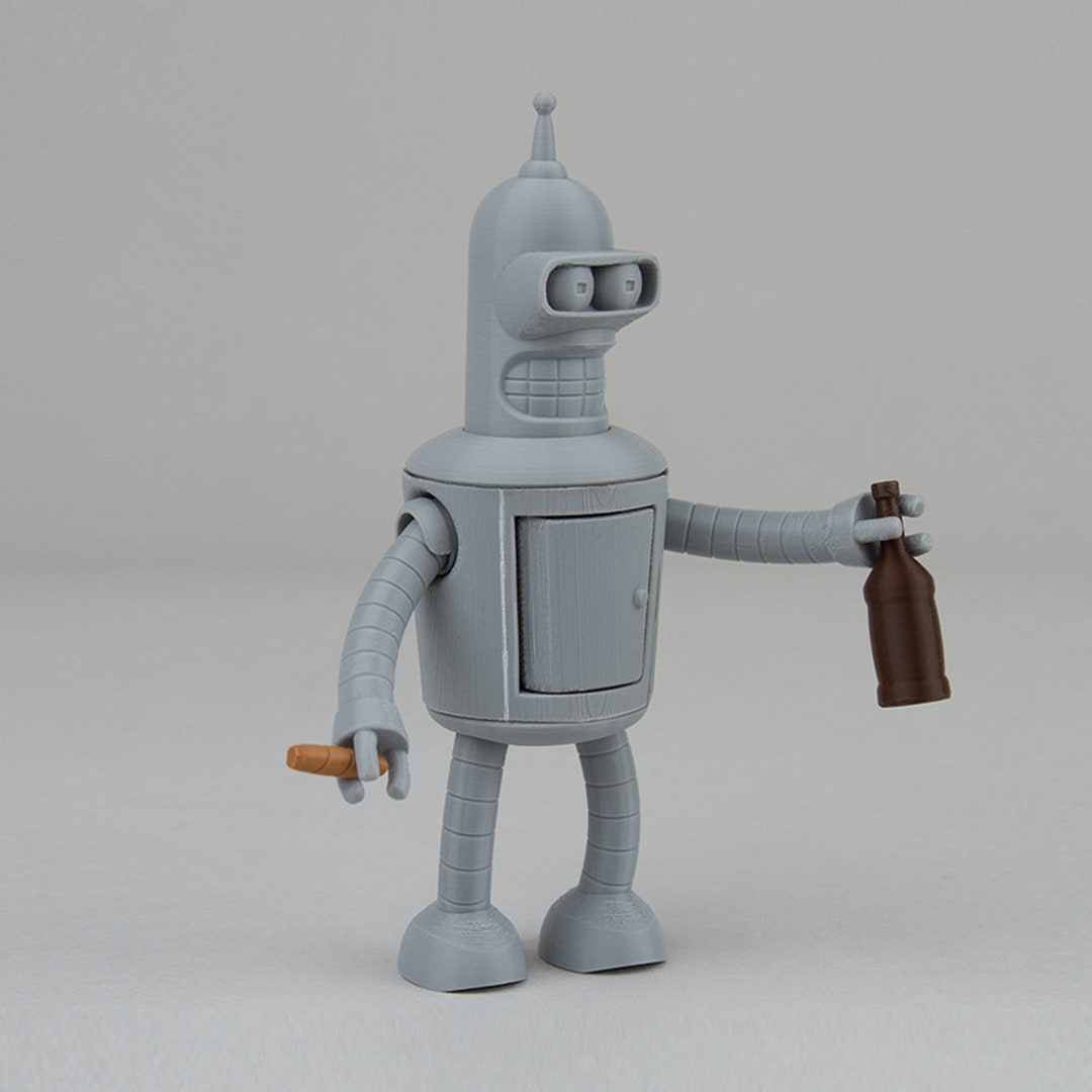 Futurama Bender Fold Able Stl File Robot Model Easy to Print for 3D ...