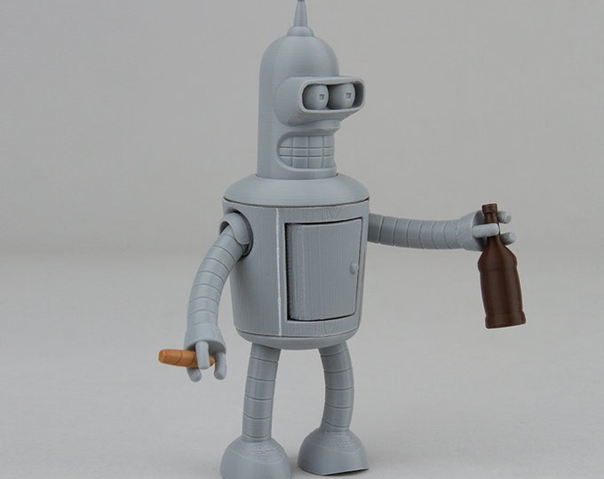 Futurama Bender Fold Able Stl File Robot Model Easy to Print for 3D ...