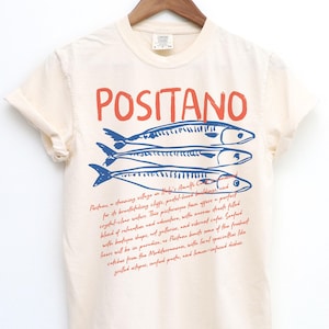 Positano Shirt, Amalfi Coast Shirt, Italy T Shirt, Fish Tshirt ...