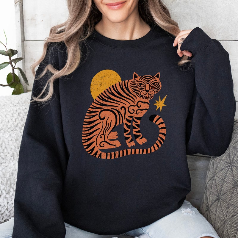 Tiger Sweatshirt - Etsy