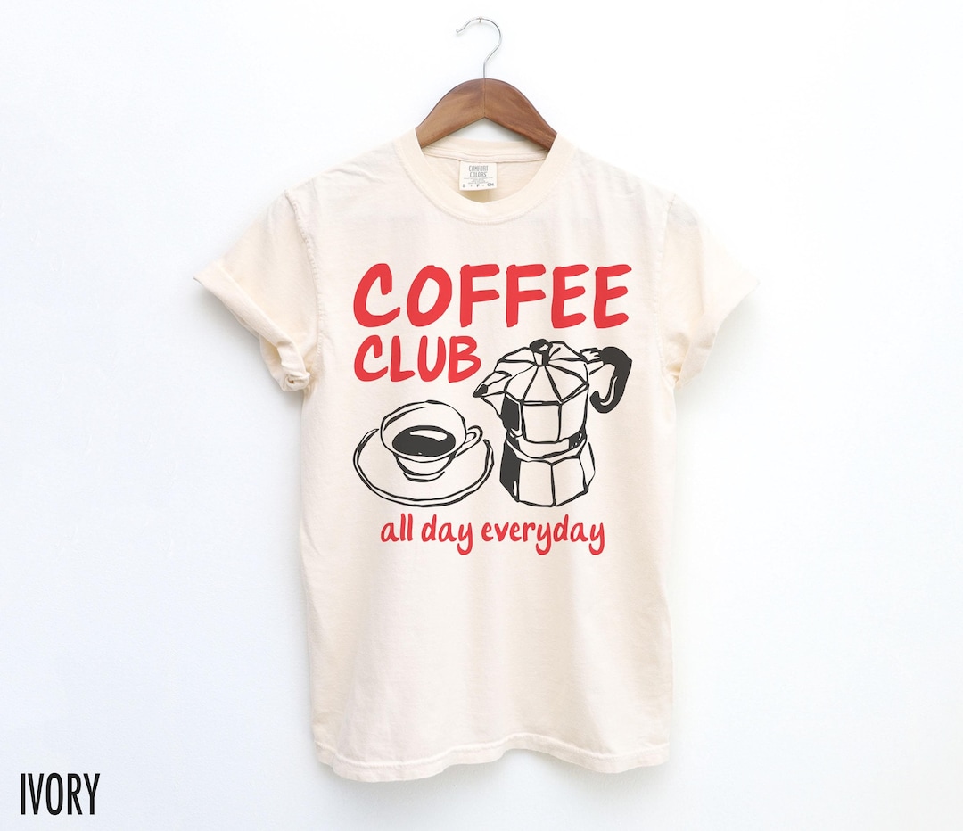 Coffee Club Shirt, Coffee Tshirt, Retro Coffee Shirt, Espresso T Shirt ...