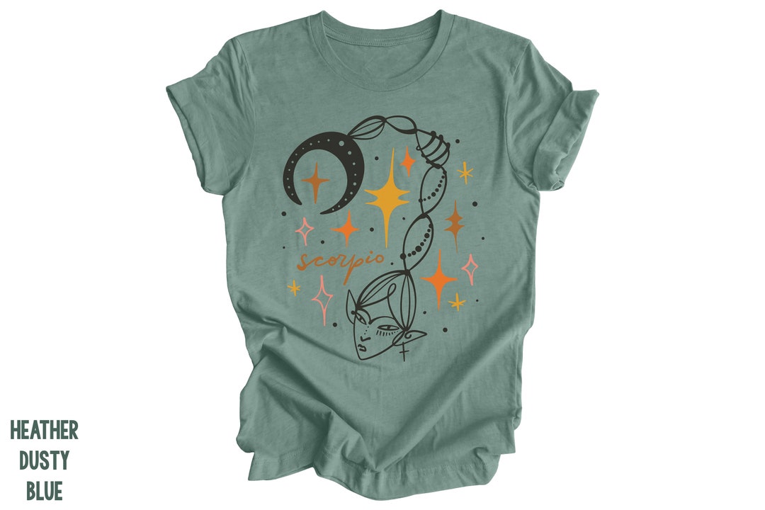 Scorpio Graphic Tee Weird Zodiac Symbols Eclectic Style Clothing Boho ...