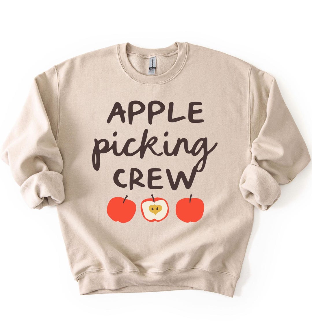 Autumn Sweatshirt, Apple Picking Crew, Fall Crewneck, Apples Sweater ...