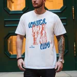 Lobster Shirt, Seafood Tshirt, Foodie T Shirt, Twin Lobsters, Retro Summer Shirt, Vintage ...