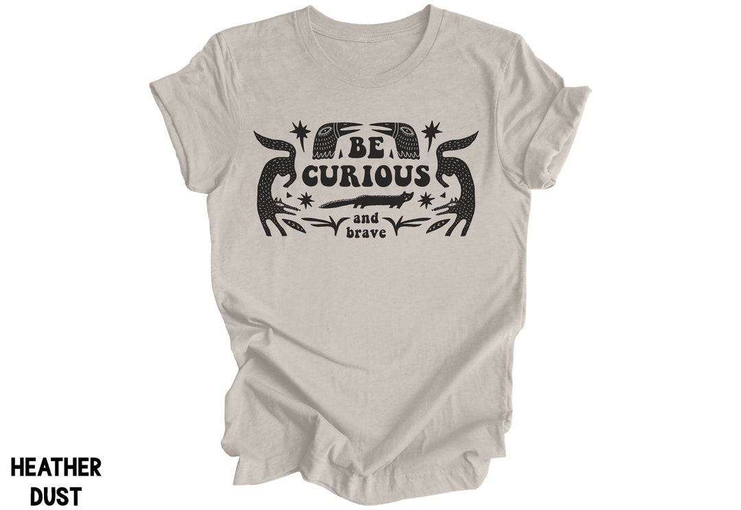 Be Curious and Brave Tshirt Scandinavian Animals Cute Scandi Animals ...