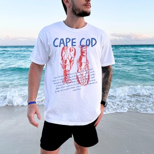Cape Cod Shirt, Lobster Tshirt, Retro Summer Shirt, Vintage Beach Style ...