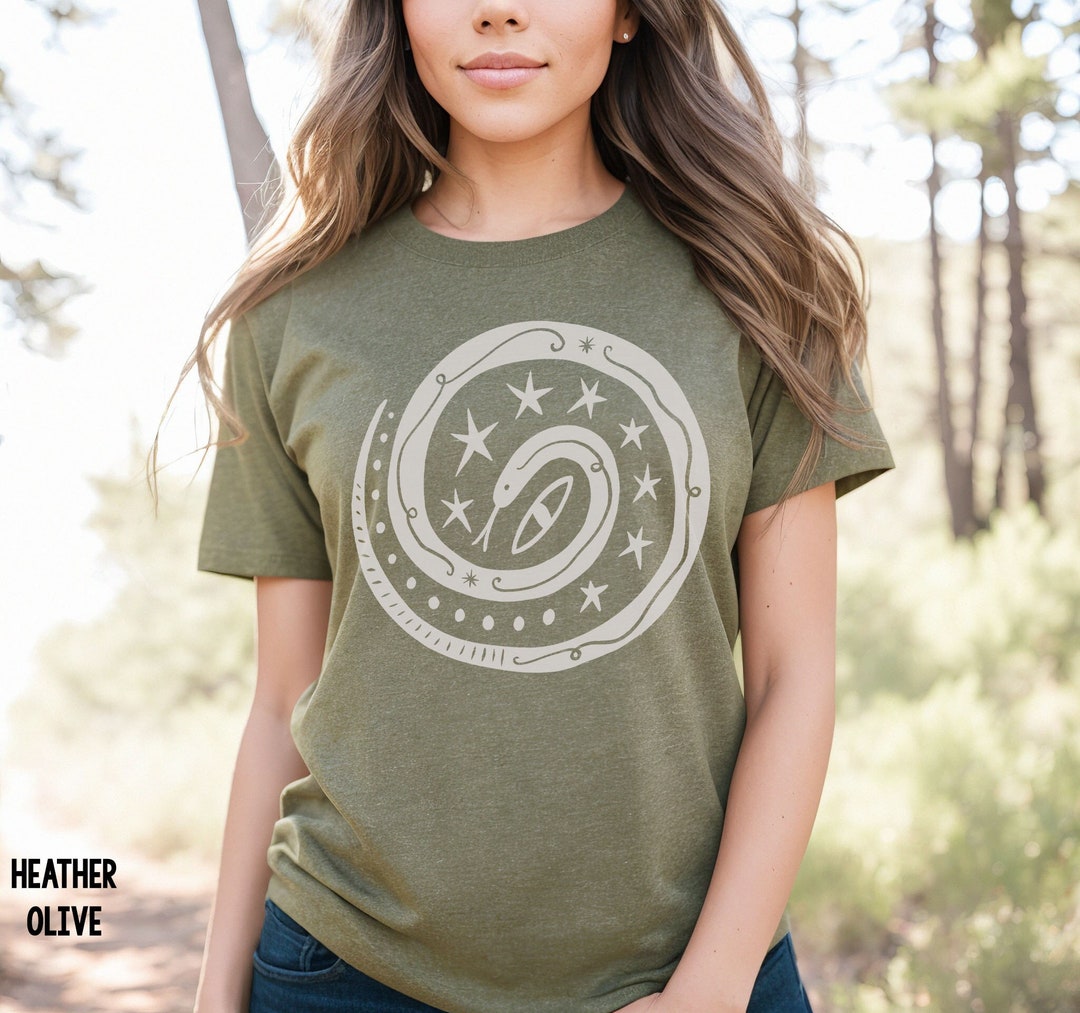 Snake Tshirt Scandinavian Snake Graphic Tee Cute Retro Snake Shirt ...