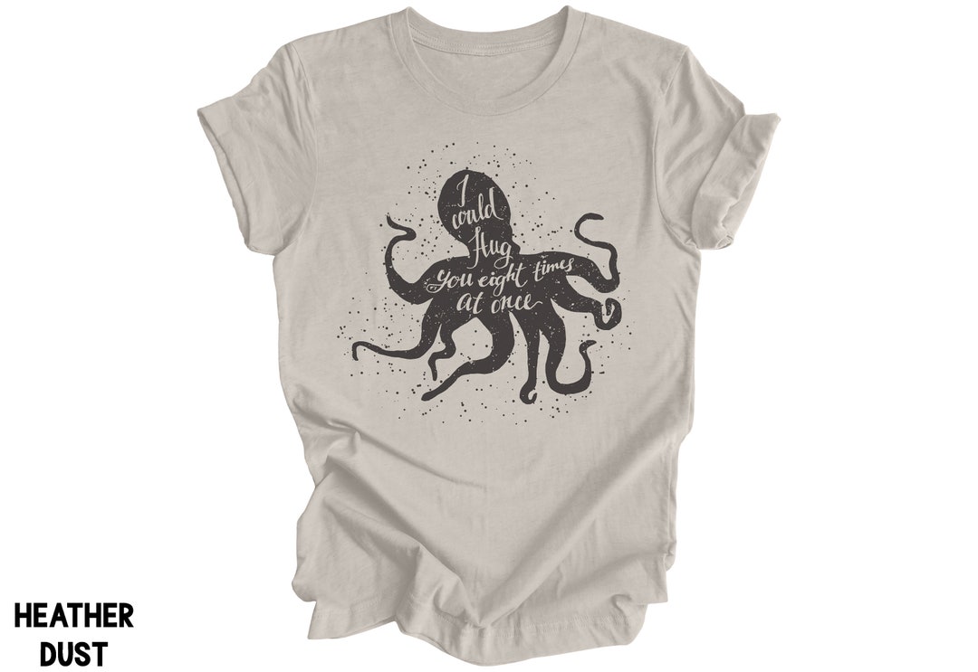 Octopus Tshirt, Octopus Graphic Tee, Funny Shirt, Retro Vintage Style ...