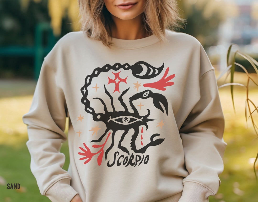 Scorpio Sweatshirt, Zodiac Crewneck, Astrology Sweatshirt, Birthday ...