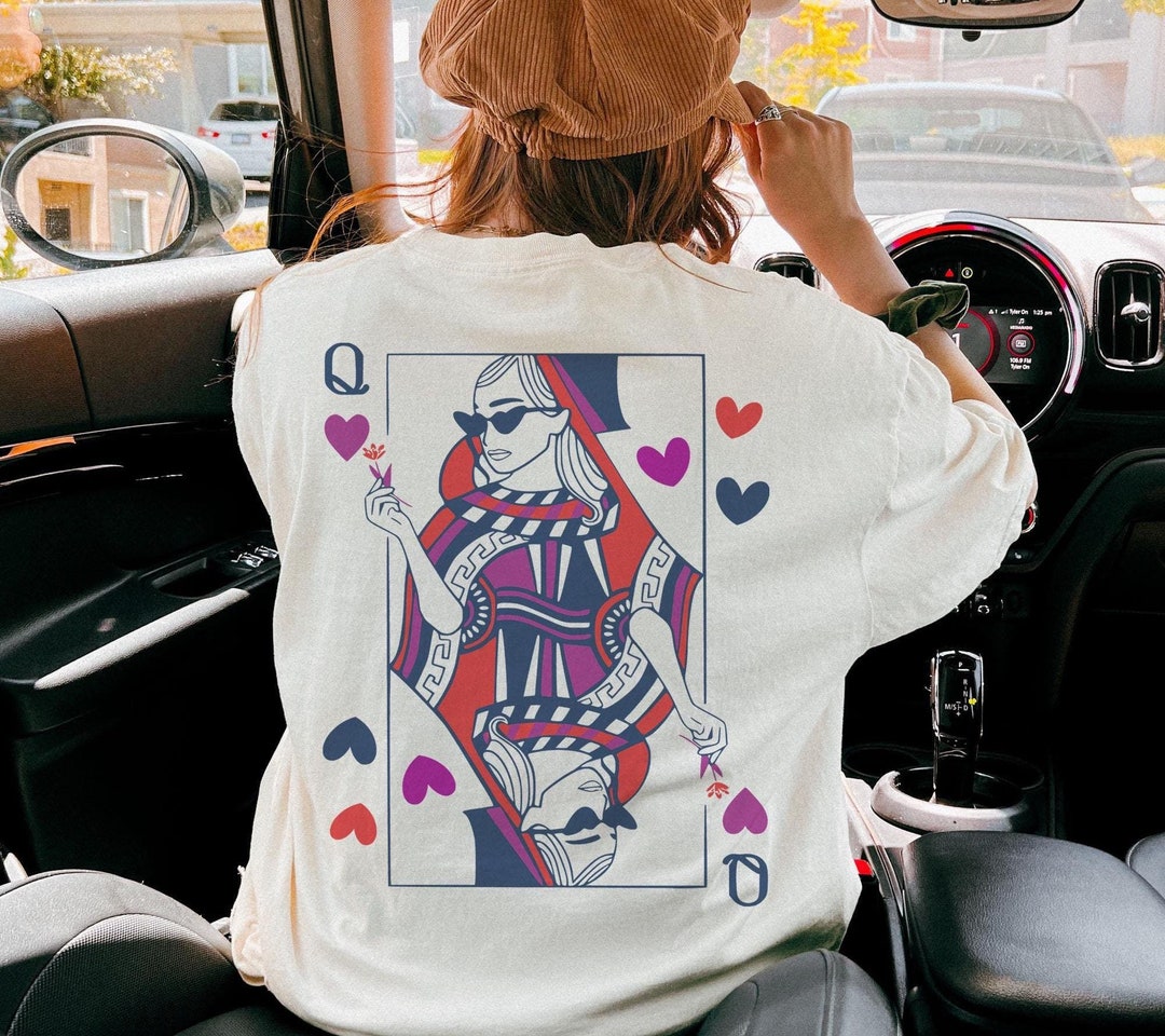 Playing Card Shirt, Queen Card Tshirt, Hearts T Shirt, Valentines Day ...